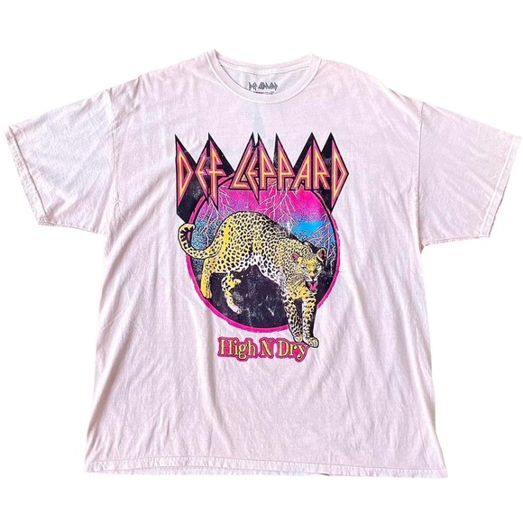 Urban Outfitters | Tops | Def Leppard High N Dry Oversized Tshirt Dress ...